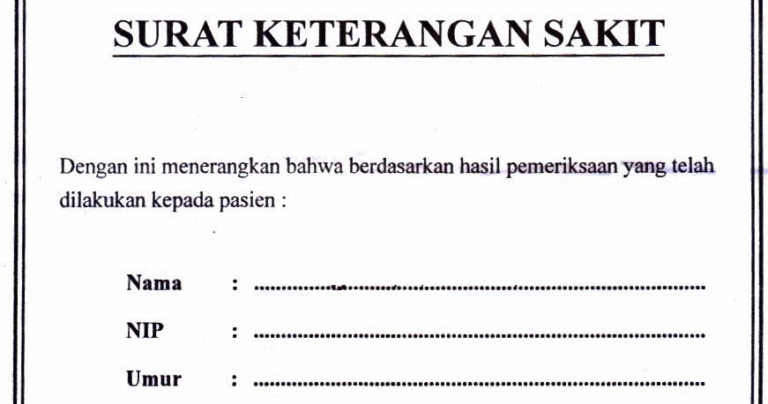 Contoh dan Cara Membuat Surat Izin Sakit yang Baik dan Benar