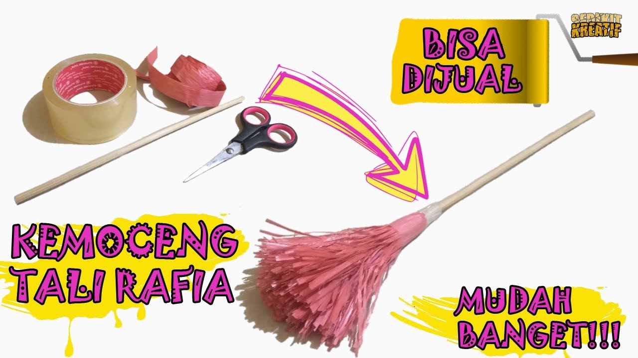 Cara Membuat Kemoceng Sederhana dari Tali Rafia