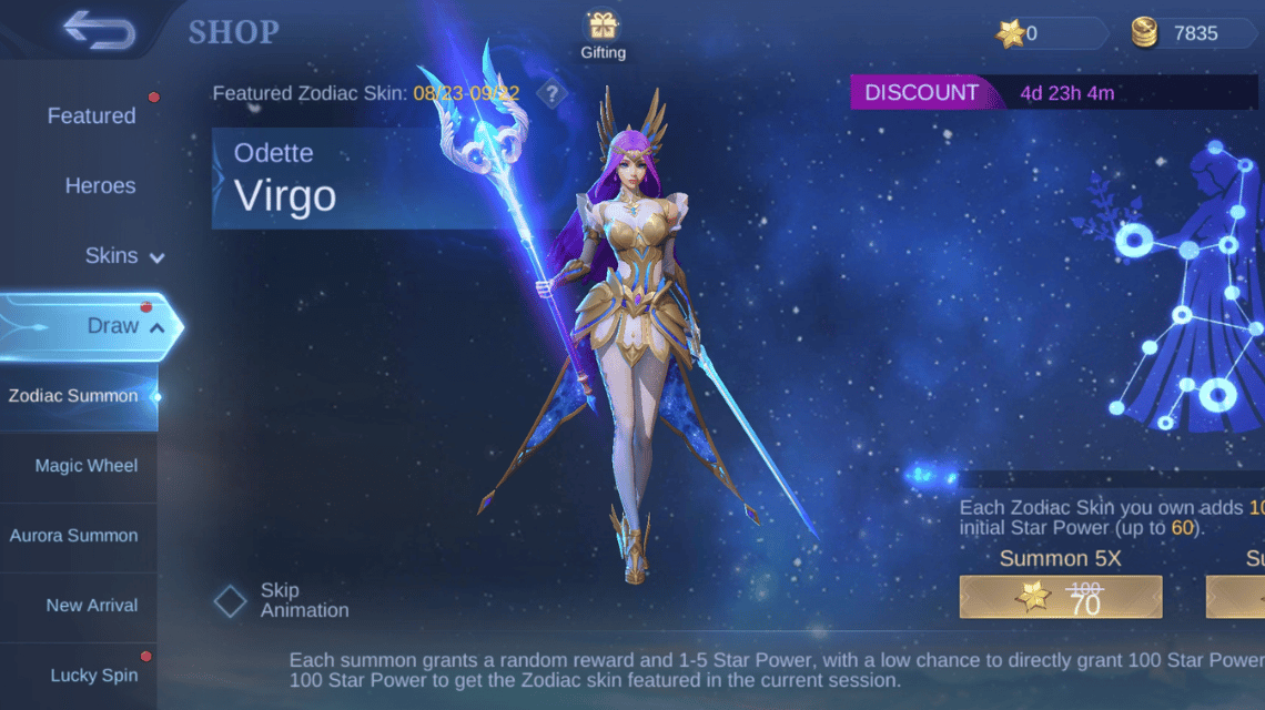 Tanggal Rilis, dan Urutan Skin Zodiac ML (Mobile Legends)