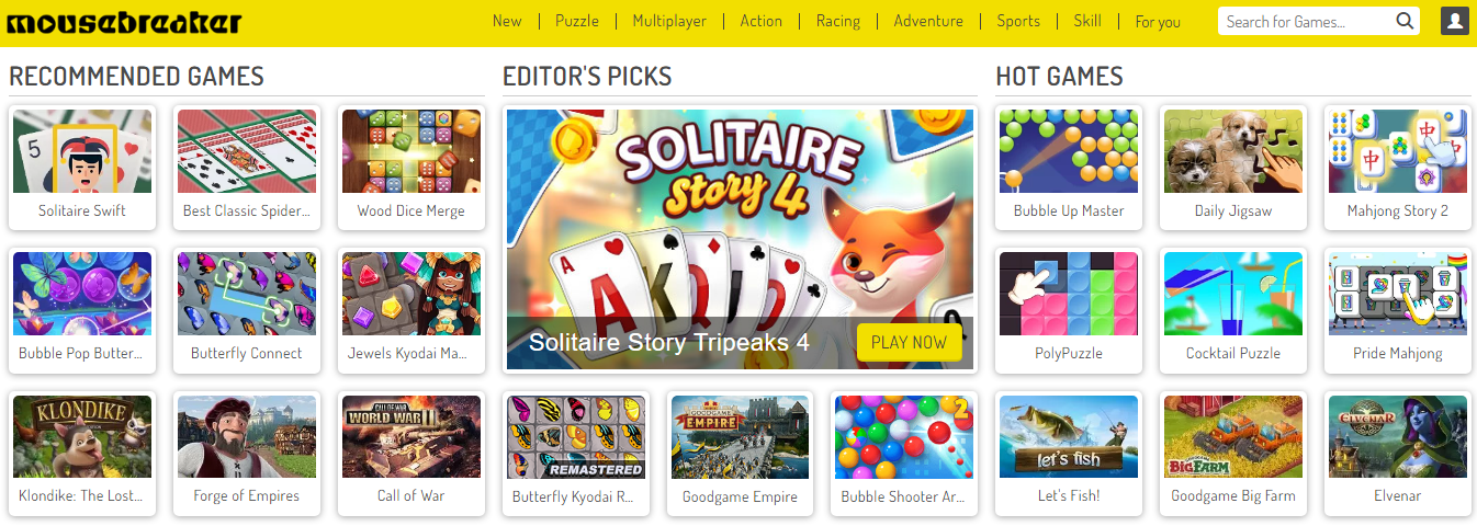 7 Rekomendasi Web Game Gratis dan Terlengkap : PlayMistOver